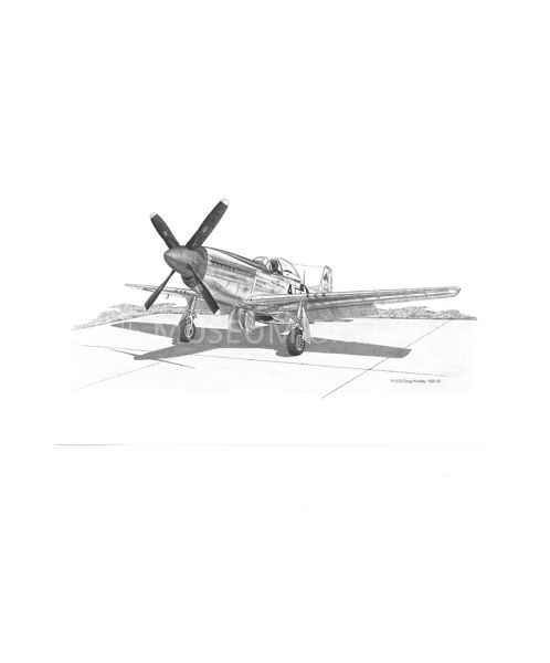 Wwii P 51 Mustang Drawing