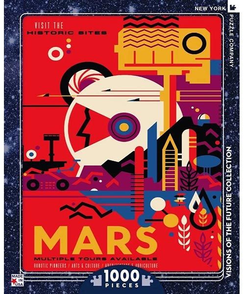 Visit Mars Travel Poster Puzzle