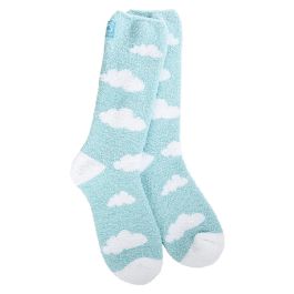 Cozy Turquoise Cloud Socks