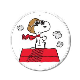 Snoopy Baron Round Tin Sign