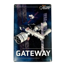 NASA Gateway Space Station Metal Sign